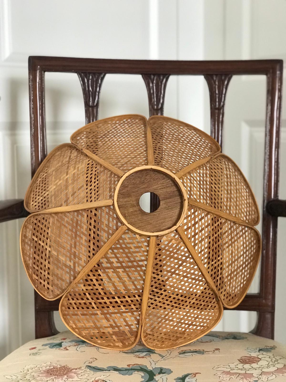 Rattan Scallop Pendant Light Shade – One Off Piece