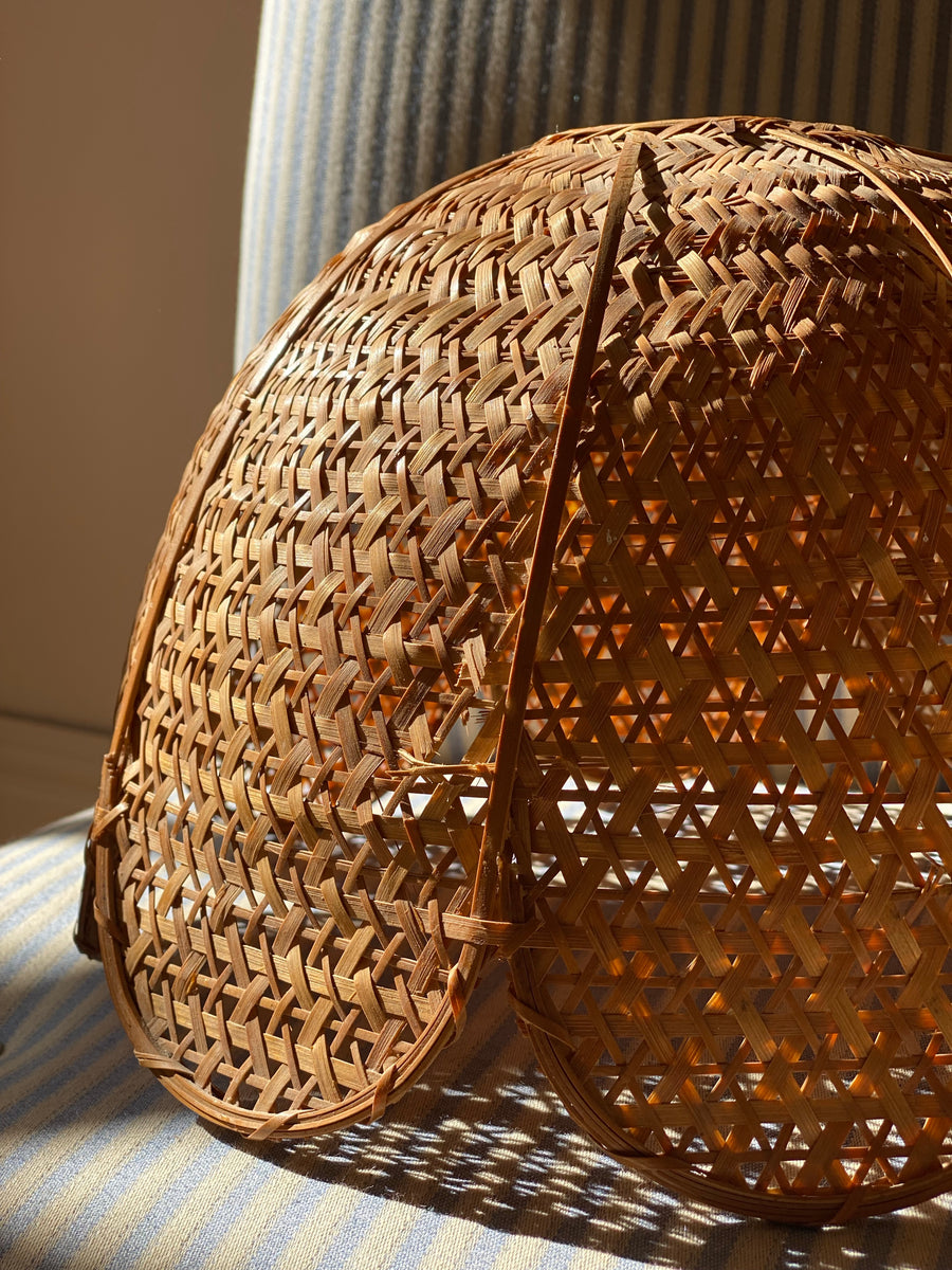 Rattan Scallop Pendant Light Shade – One Off Piece